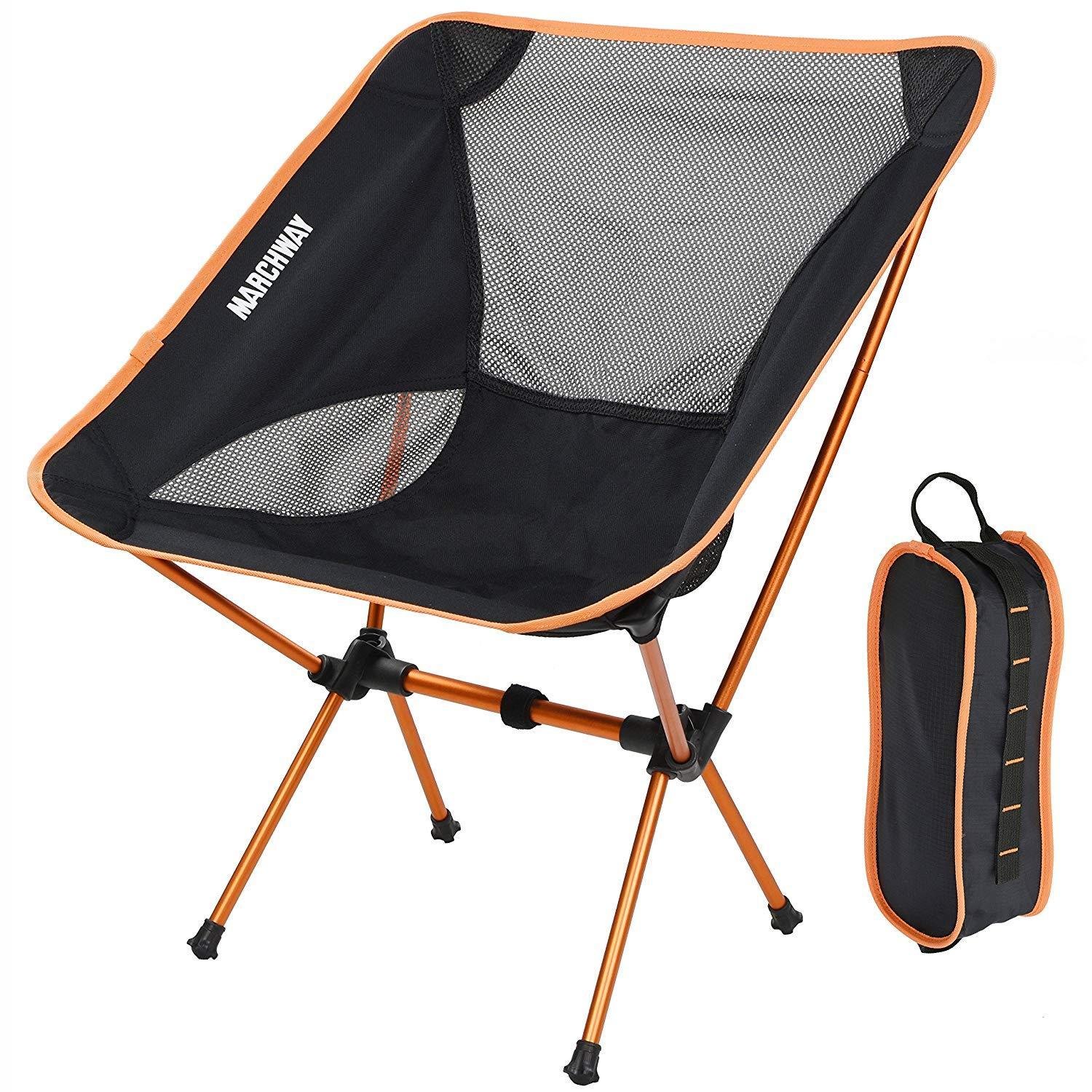 MARCHWAY Ultralight Folding Camping Chair, Portable Compact for Outdoor ...