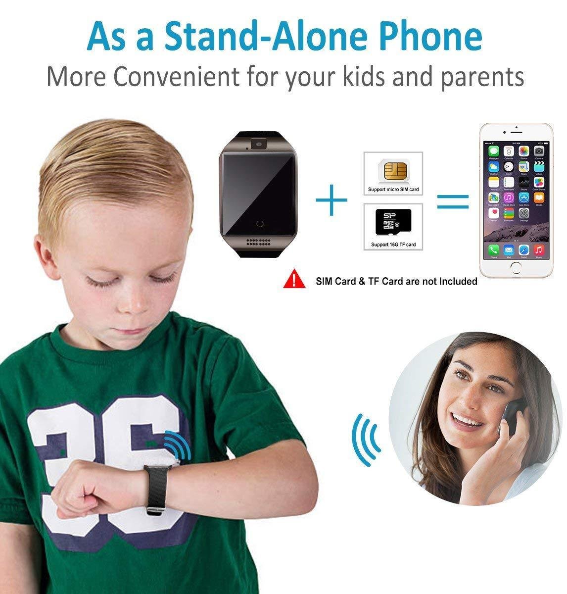 Bluetooth Smart Watch Touchscreen with Camera,Unlocked Watch Cell Phone ...