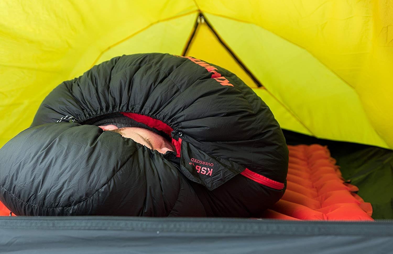 KLYMIT KSB OVERSIZED 0 degree DOWN Sleeping Bag BLACK with stretch ...