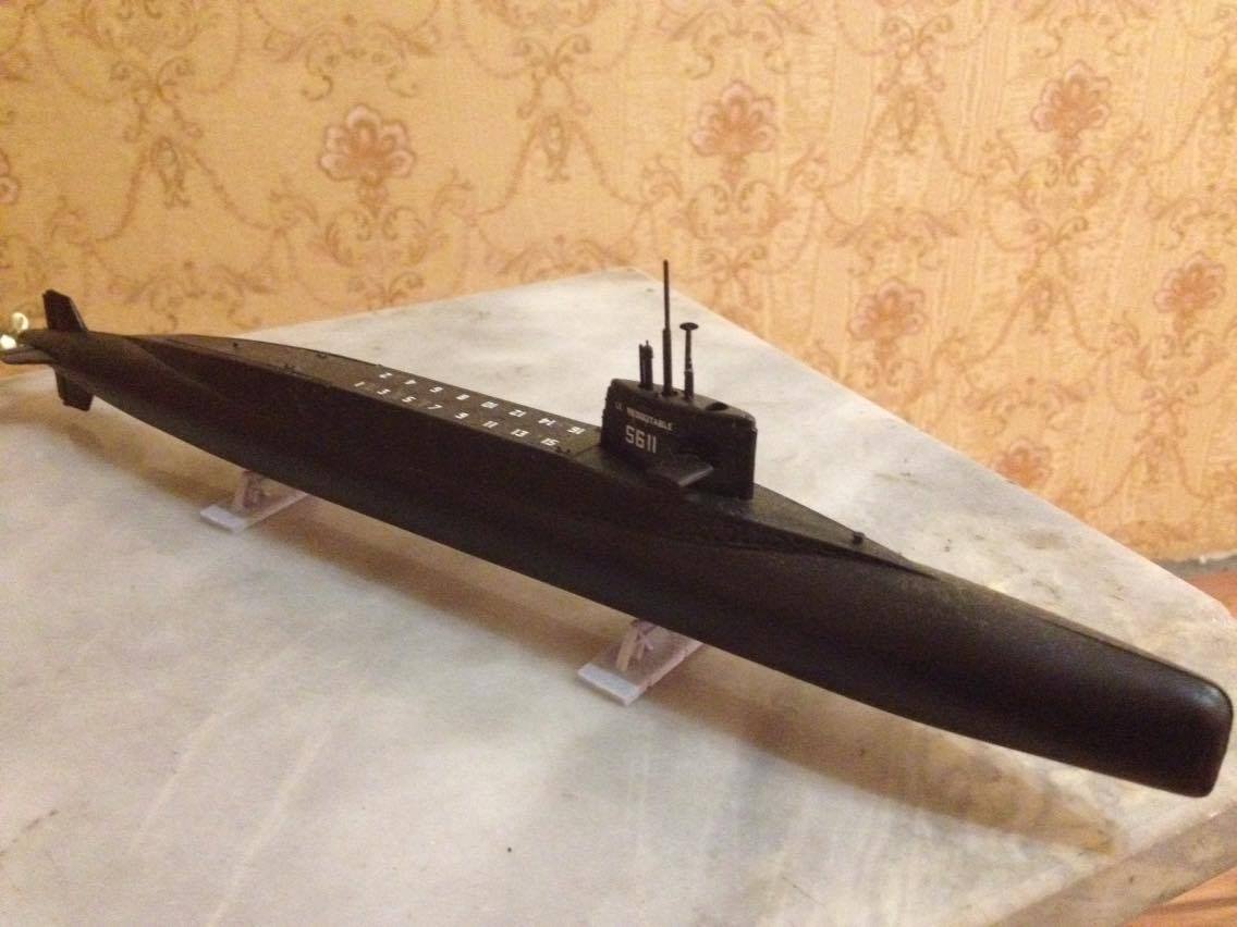 1:350 French Redoutable class ballistic submarine complete model