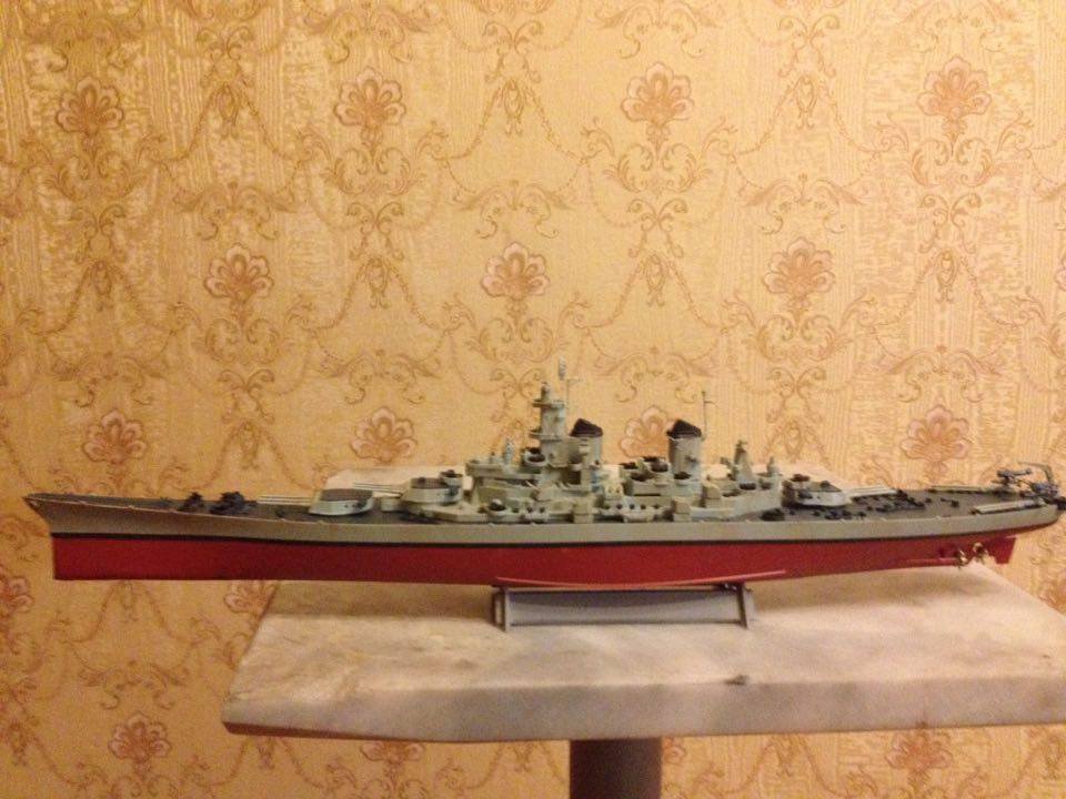 US Navy Battlecruiser ship Missouri Iowa class complete model 1:700