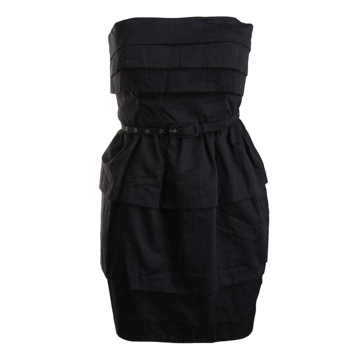 French Connection 0105 Womens Black Tiered Prom Party Dress 10 BHFO