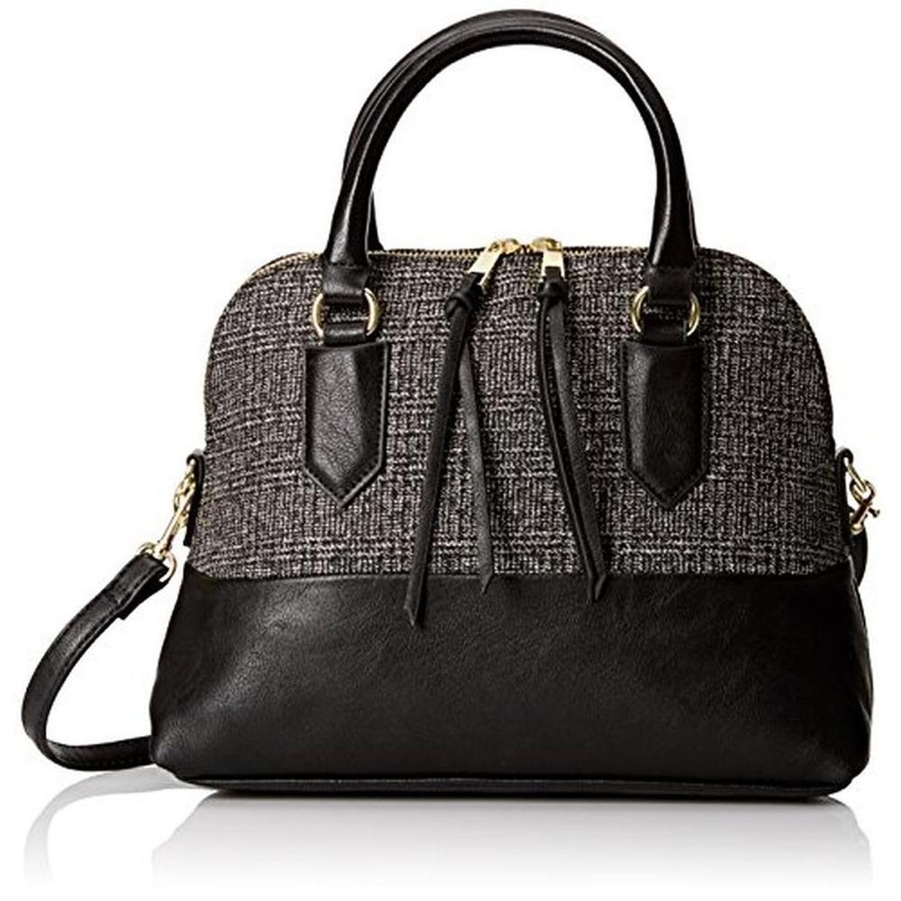 Emilie M. 4242 Womens Cheri Black Faux Leather Dome Handbag Purse ...