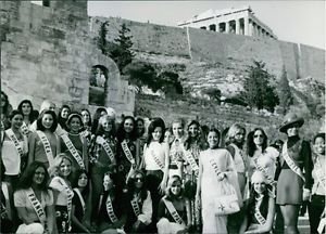 Group of Miss World photographed together.1973 - 8x10 photo