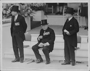 Winston Churchill sitting. - 8x10 photo