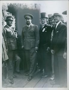Vintage photo of Italian Blackshirt leader Italo Balbo standing and ...