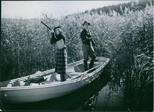 Ingrid Bergman as Eva Beckman and Edvin Adolphson as Valdemar Moreaux ...