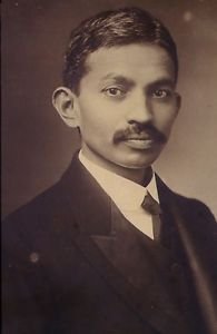 Portrait of Mahatma Gandhi young. - 8x10 photo