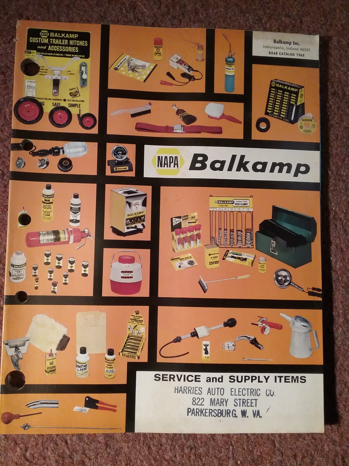 Vintage 1968 Napa Balkamp Service and Supply Catalog 070716289