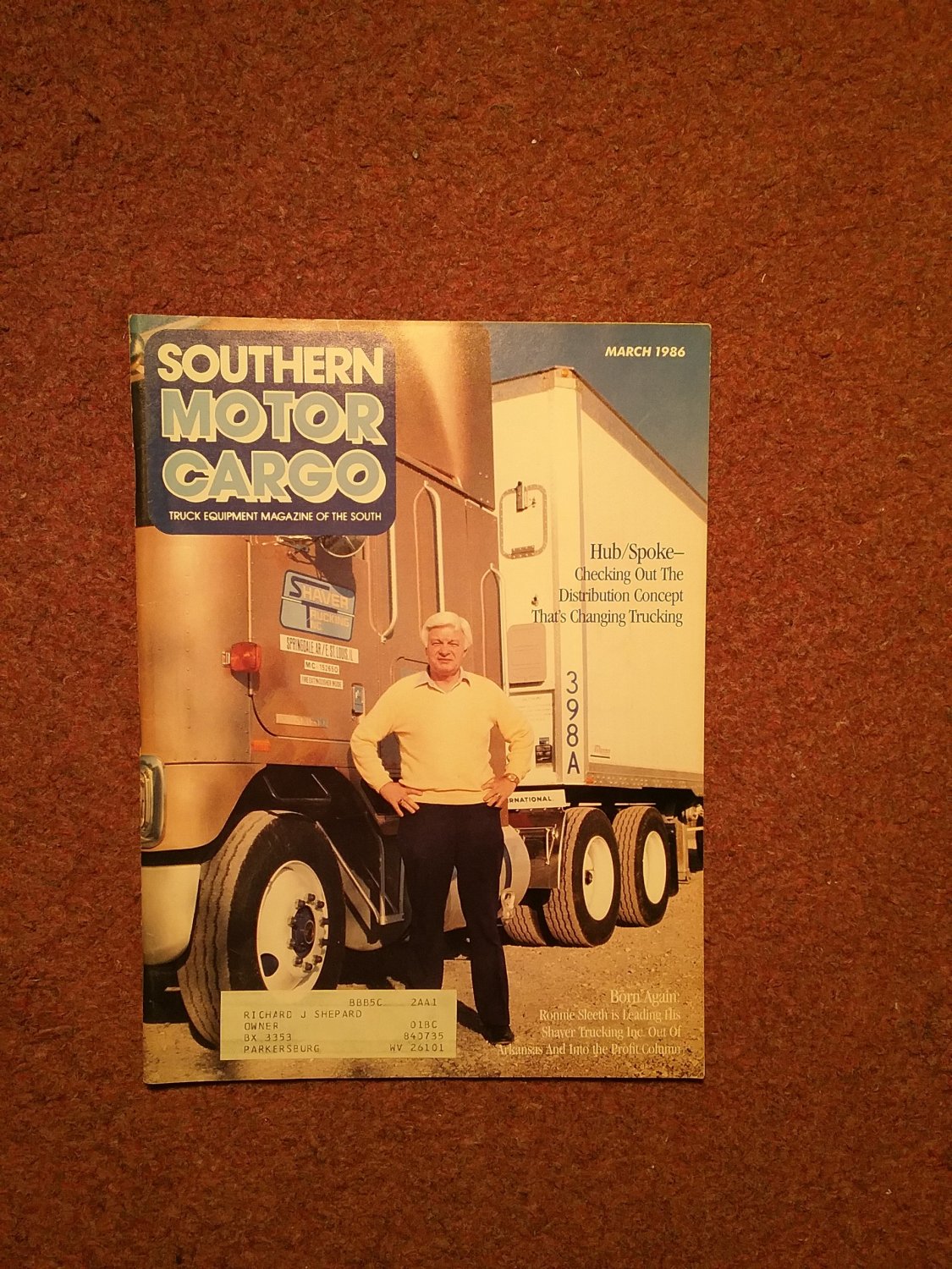 Vintage March 1986 Southern Motor Cargo Magazine, Grad Directory 070716349