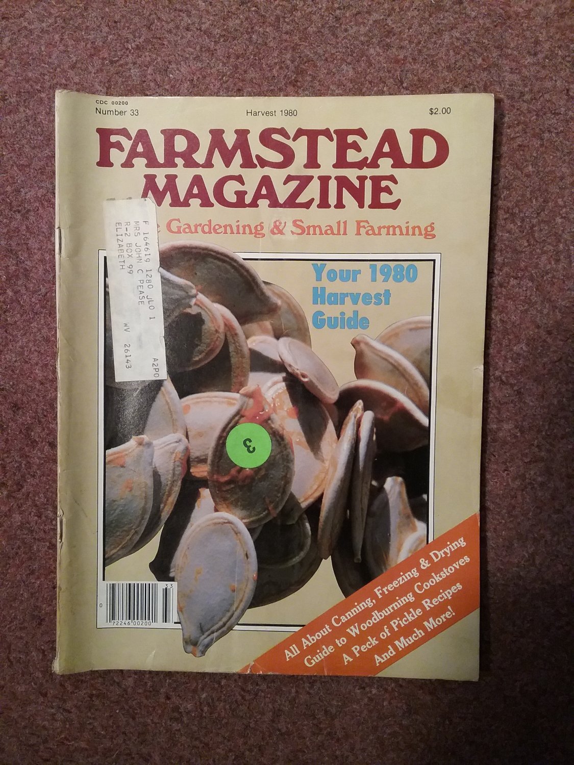 Farmstead Magazine, Harvest 1980, Small Farming 707161037