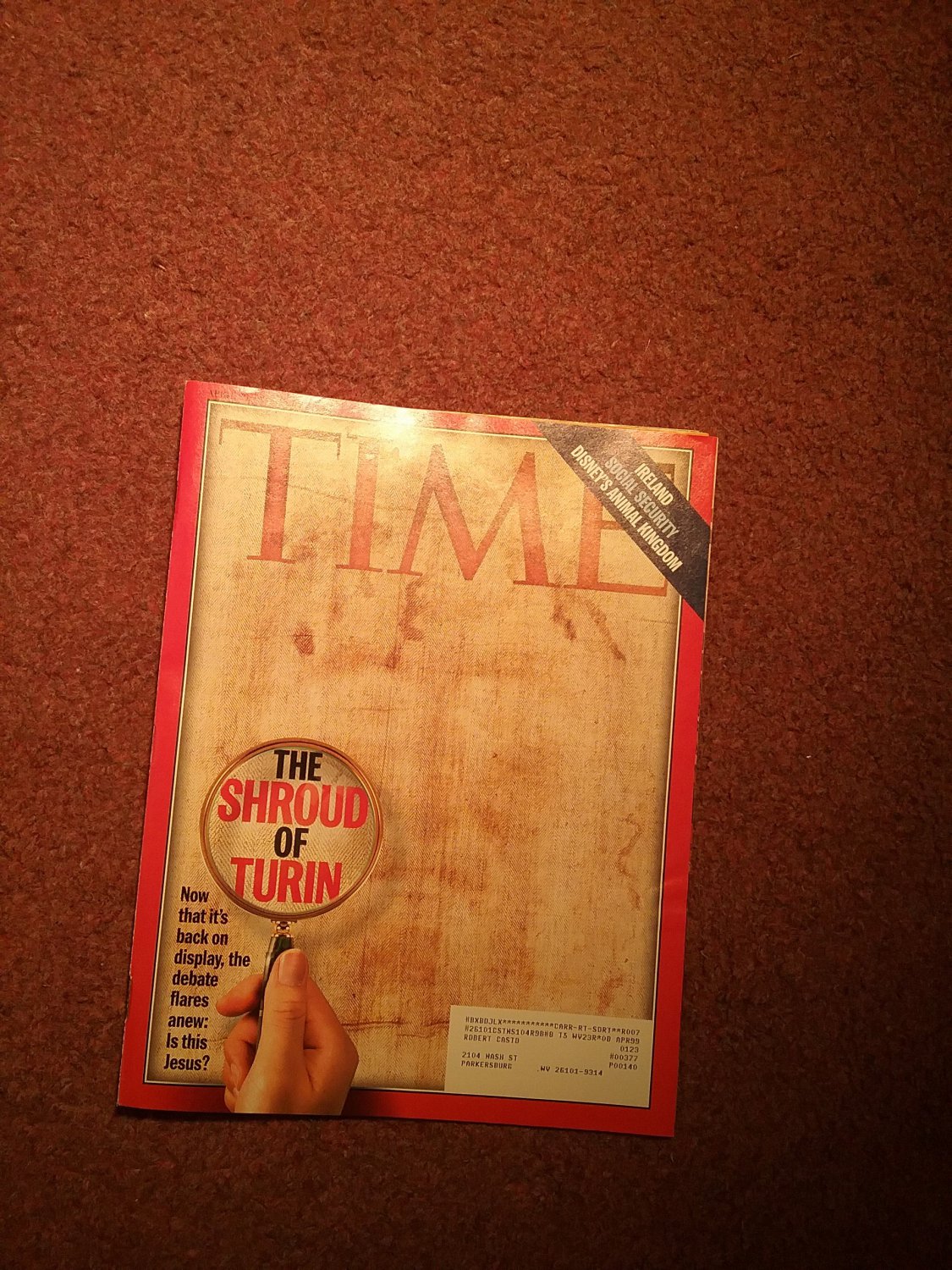 Time Magazine, April 20, 1998, The Shroud of Turin 0707161465