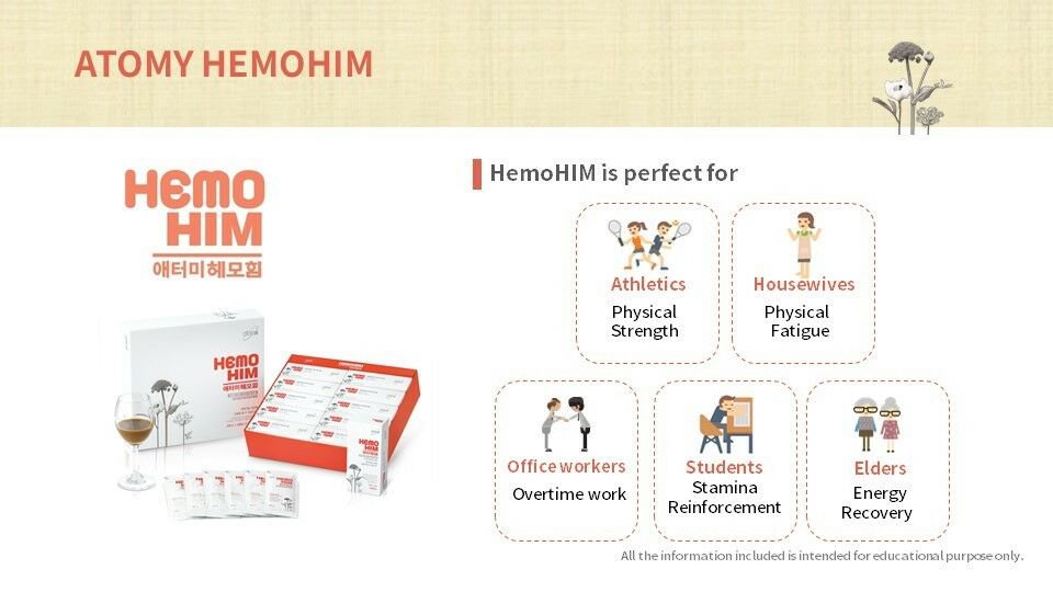 Atomy Hemohim Natural Booster Immune Dietary Supplement Herbal (20mL x ...