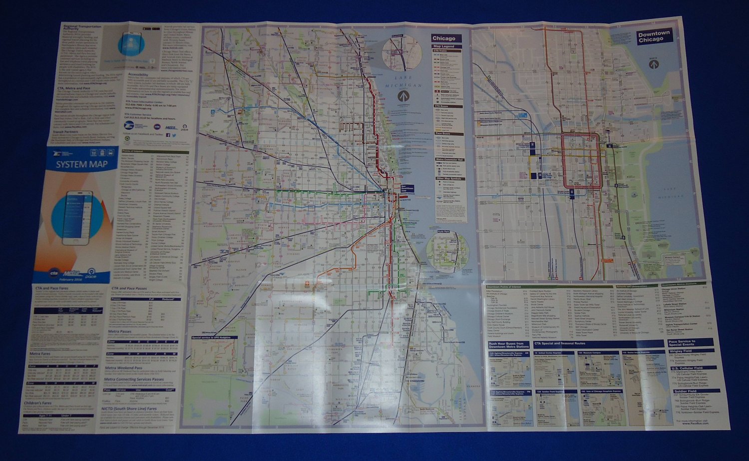 BRAND NEW CHICAGO TRANSIT AUTHORITY SUBWAY SYSTEM MAP - GREAT TRAVEL ...