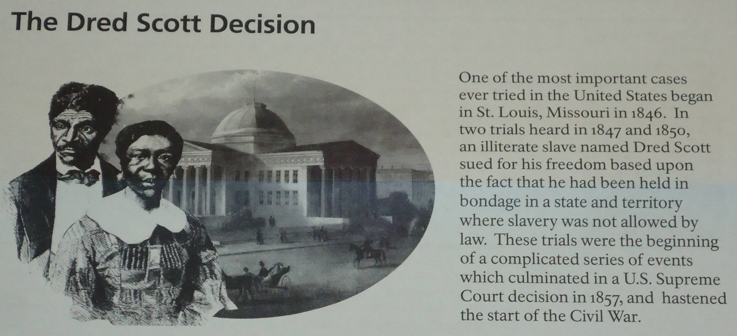DRED SCOTT DECISION OLD COURTHOUSE BROCHURE JEFFERSON NAT'L EXPANSION ...