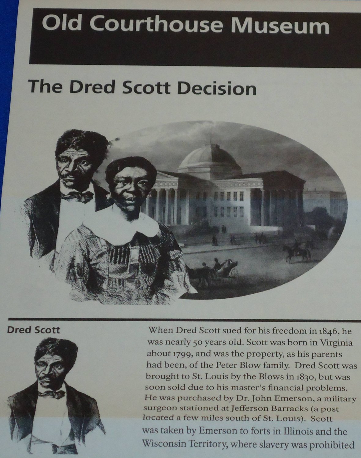 DRED SCOTT DECISION OLD COURTHOUSE BROCHURE JEFFERSON NAT'L EXPANSION ...