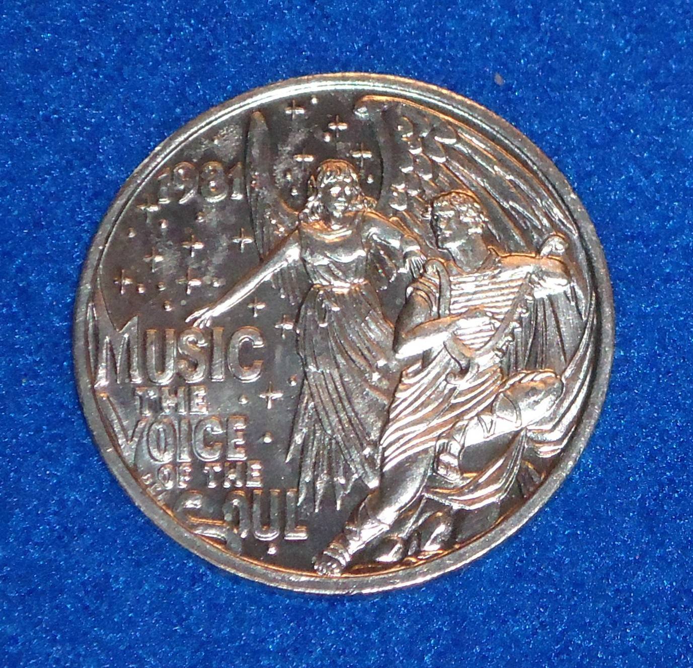 MUSIC THE VOICE OF THE SOUL NEW ORLEANS MARDI GRAS DOUBLOON COIN TOKEN ...