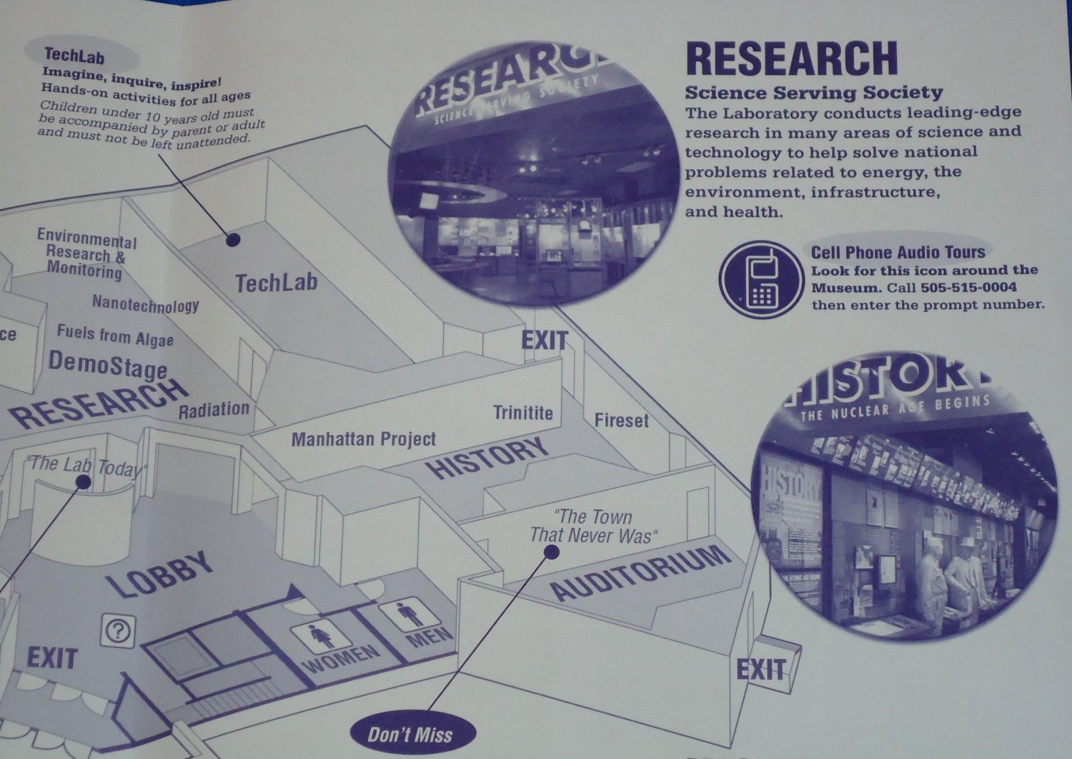 BRAND NEW BRADBURY SCIENCE MUSEUM BROCHURE LOS ALAMOS NATIONAL LABORATORY