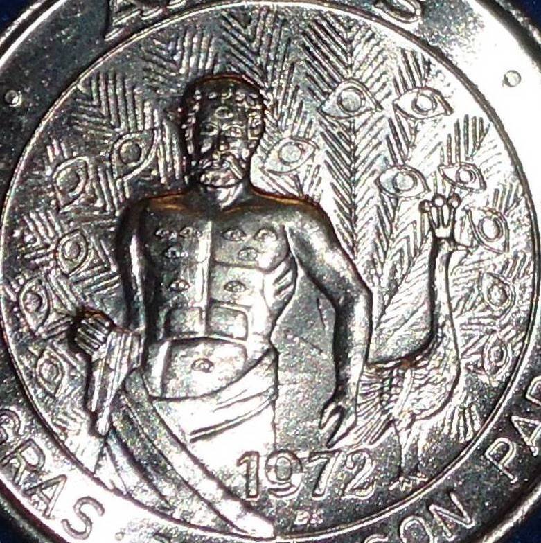 ARGUS PANOPTES AUTHENTIC NEW ORLEANS MARDI GRAS DOUBLOON 100-EYED GIANT ...