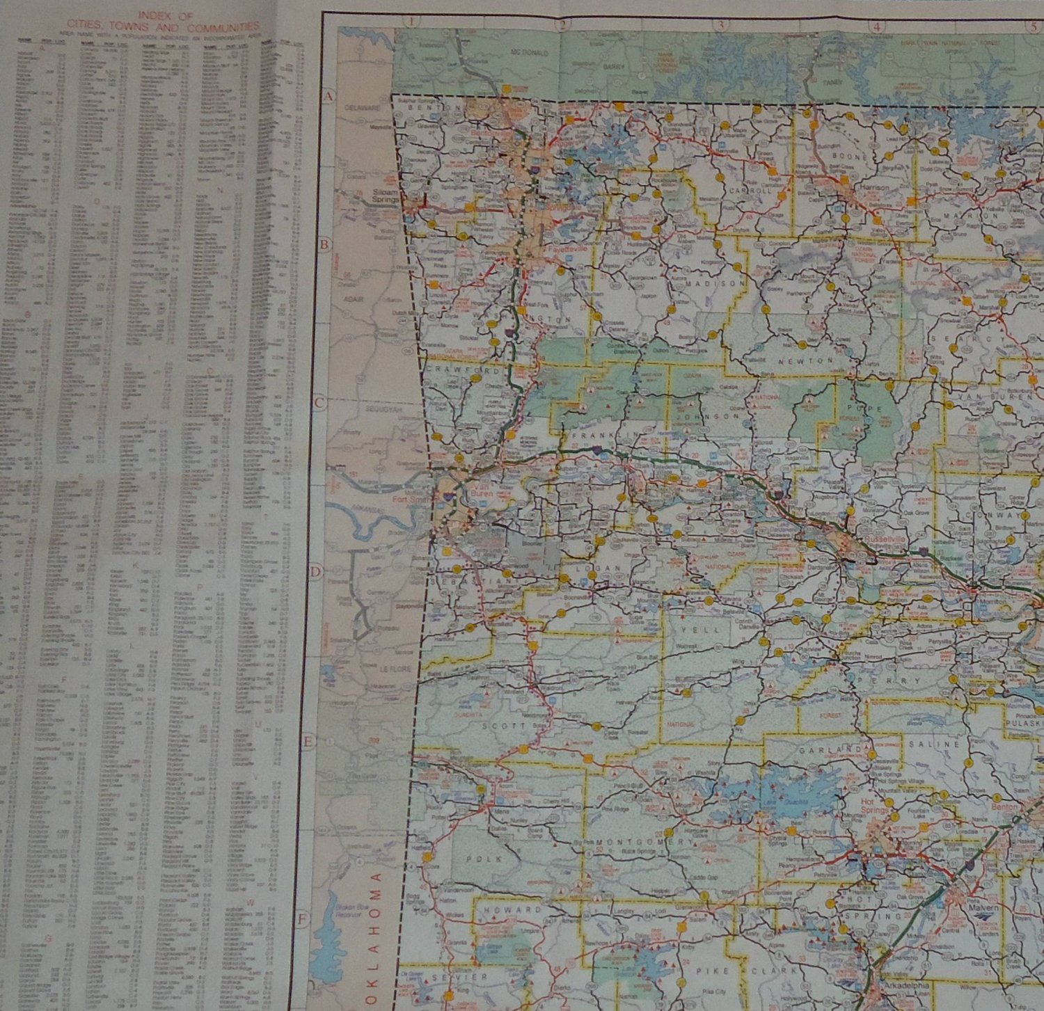 BRAND NEW HUGE 2016-17 ARKANSAS STATE HIGHWAY MAP - EXCELLENT REFERENCE ...