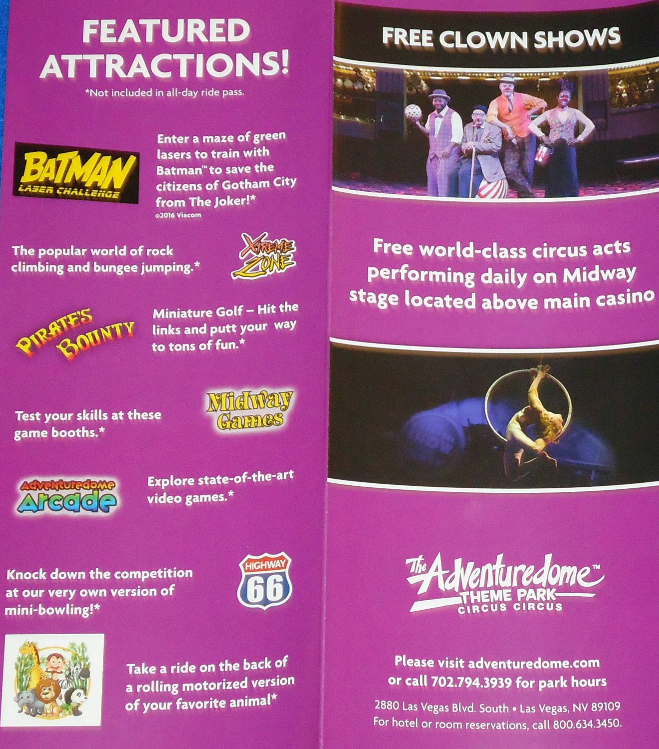 *NEW* LAS VEGAS CIRCUS CIRCUS ADVENTUREDOME INDOOR AMUSEMENT THEME PARK ...