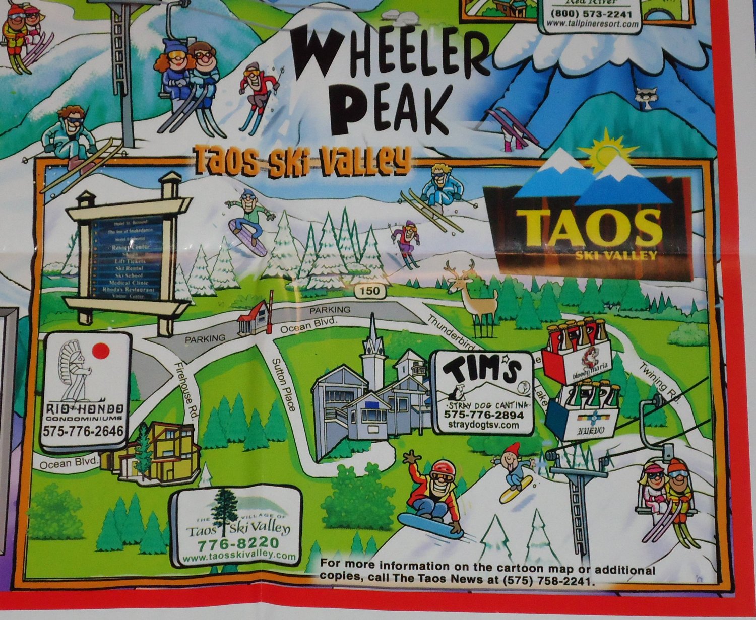 BRAND NEW INFORMATIVE ENCHANTED CIRCLE TAOS NEW MEXICO REFERENCE MAP ...