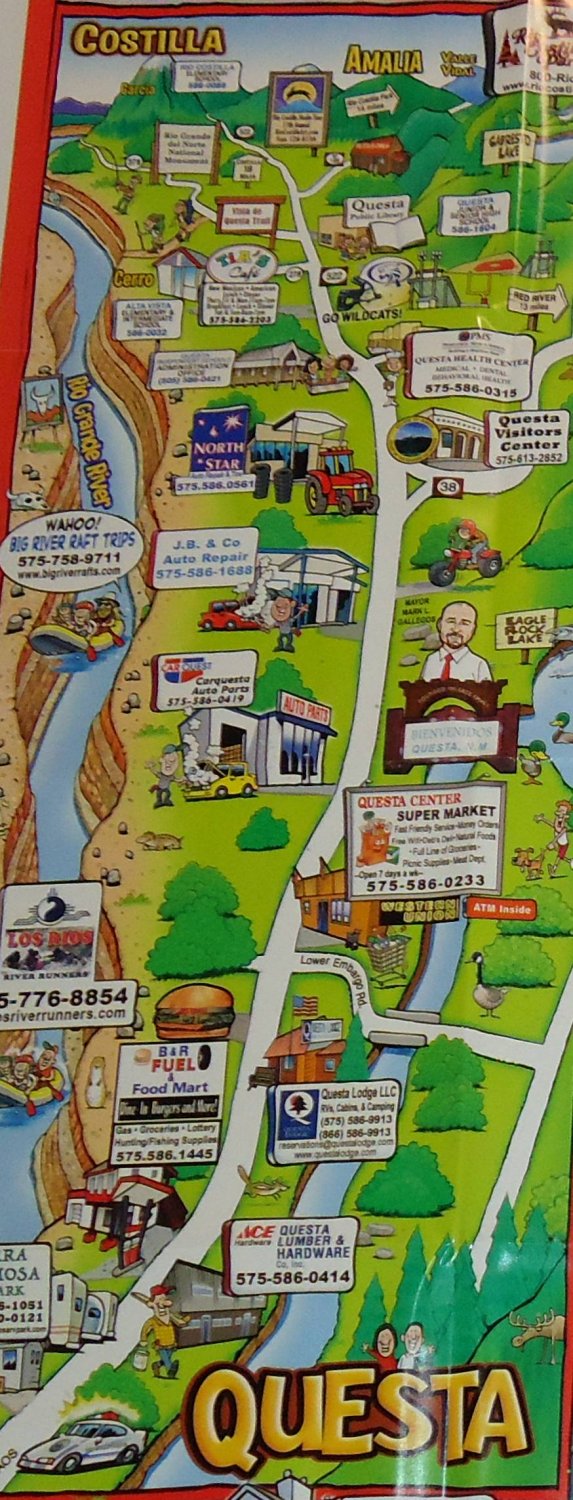 BRAND NEW INFORMATIVE ENCHANTED CIRCLE TAOS NEW MEXICO REFERENCE MAP ...