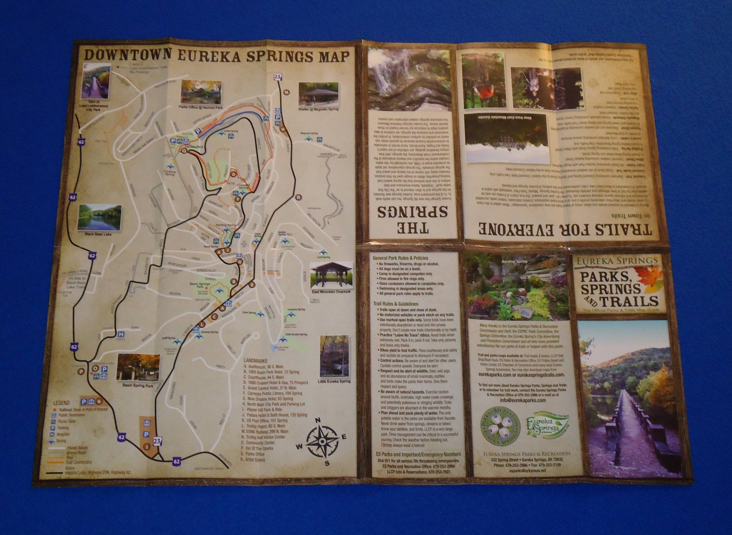*NEW* EUREKA SPRINGS PARKS SPRINGS AND TRAILS BROCHURE OFFICIAL TRAILS ...