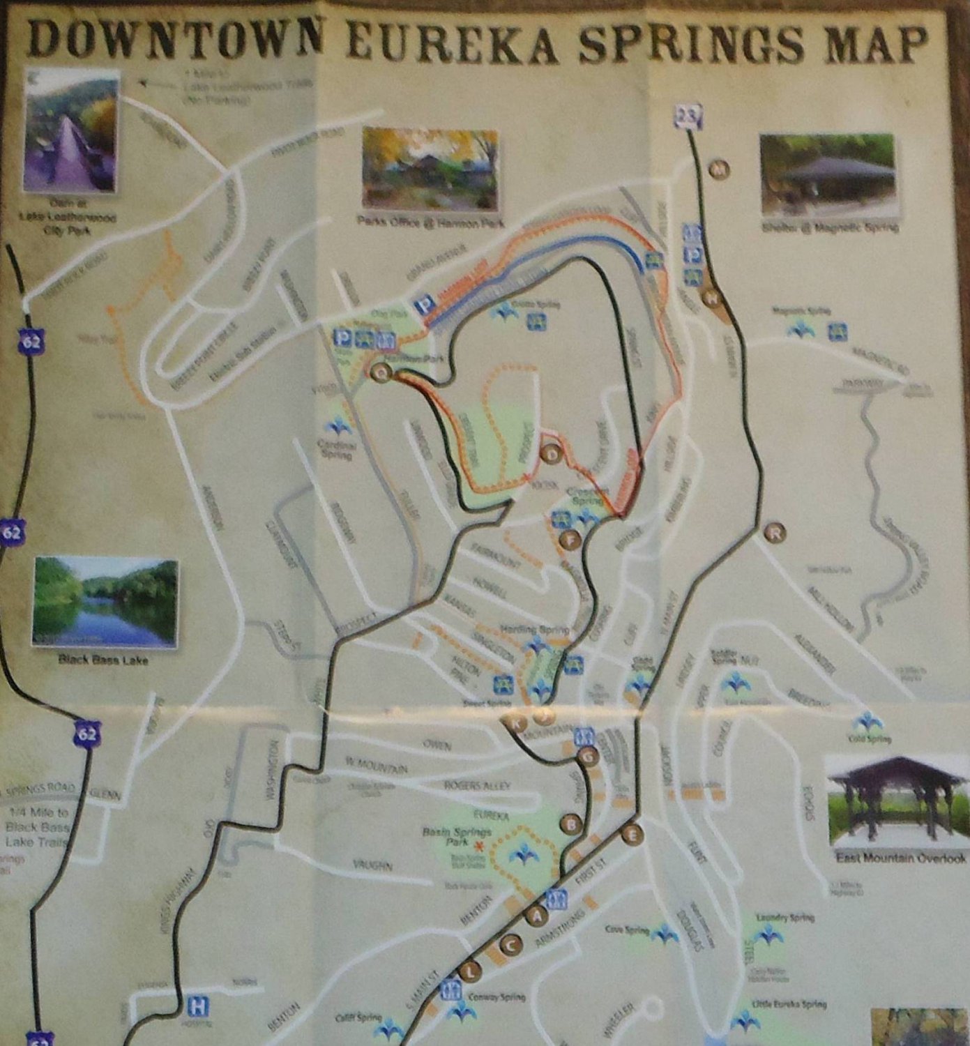 *NEW* EUREKA SPRINGS PARKS SPRINGS AND TRAILS BROCHURE OFFICIAL TRAILS ...