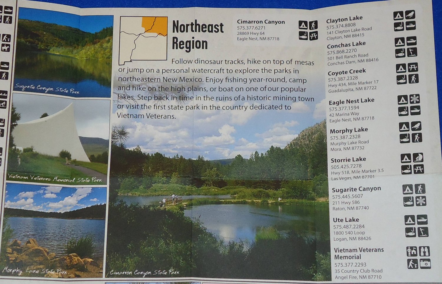 **BRAND NEW** NEW MEXICO STATE PARK MAPS BROCHURE - *HANDY TRAVELER'S ...