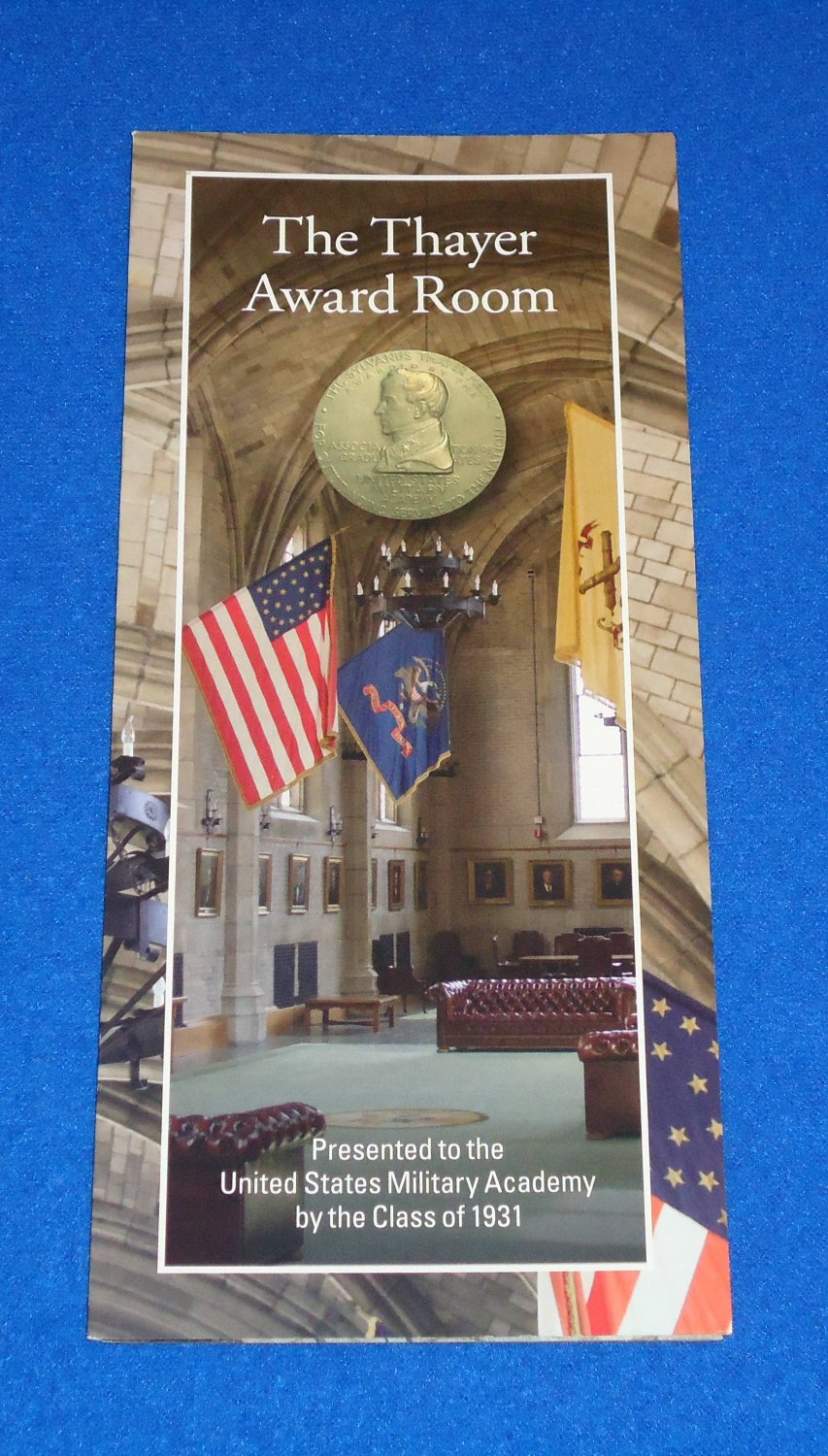 BRAND NEW CHARMING WEST POINT THAYER AWARD ROOM BROCHURE U.S. MILITARY ...
