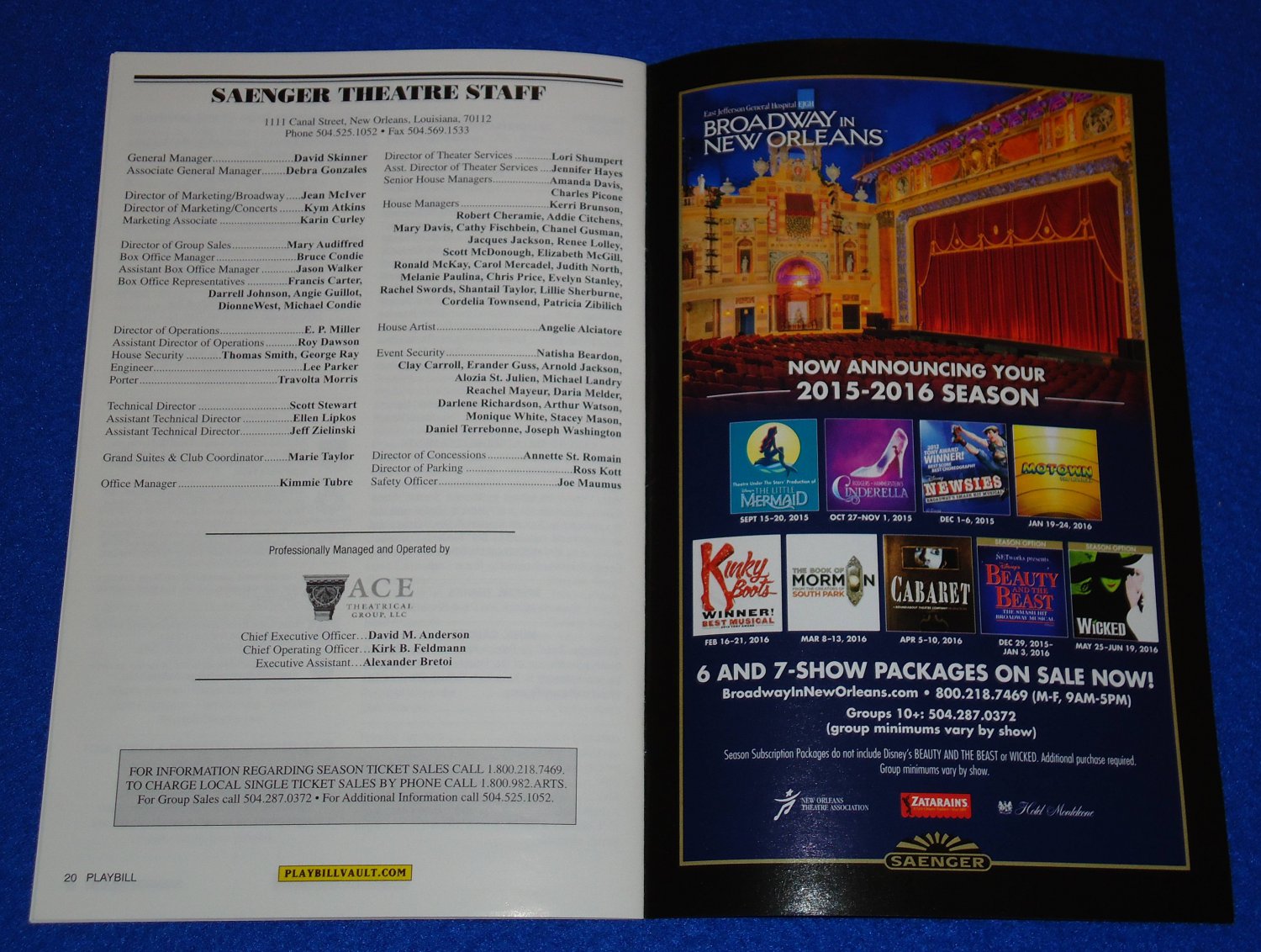 ONCE PLAYBILL TONY AWARD WINNING MUSICAL ENDA WALSH GLEN HANSARD ...