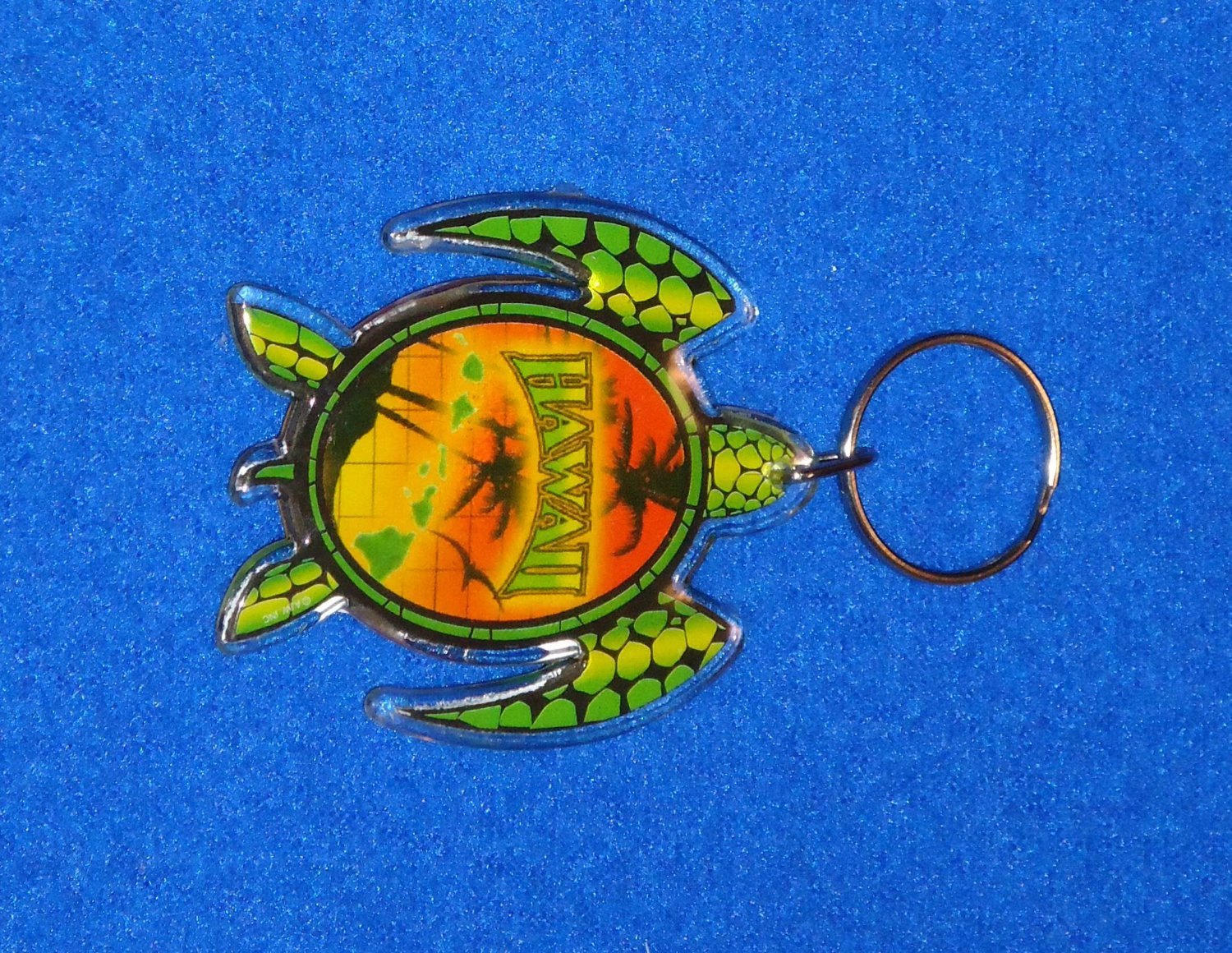 BRAND NEW AWESOME HAWAII TURTLE KEYCHAIN HAWAIIAN ISLANDS PALM TREES ...