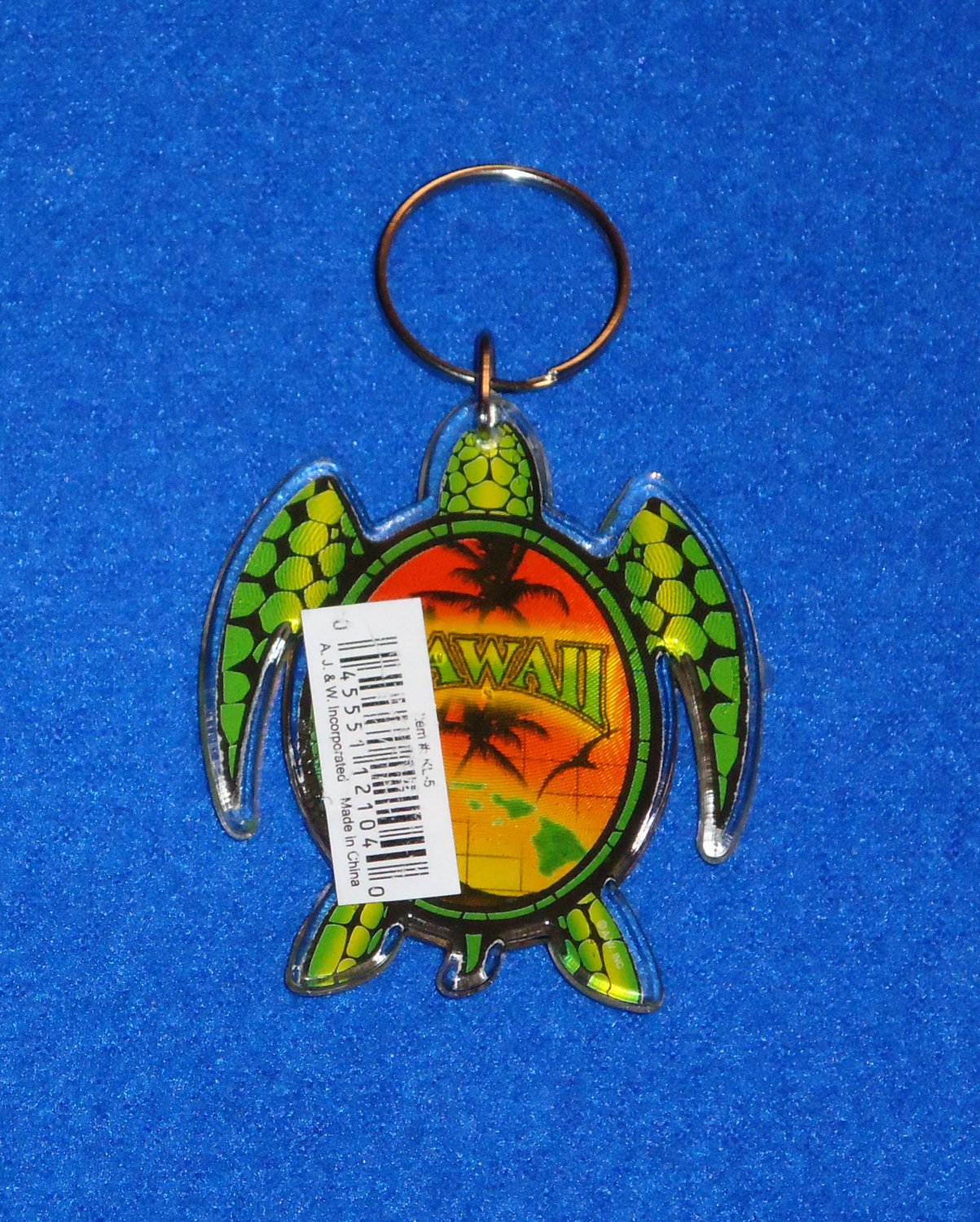 BRAND NEW AWESOME HAWAII TURTLE KEYCHAIN HAWAIIAN ISLANDS PALM TREES ...