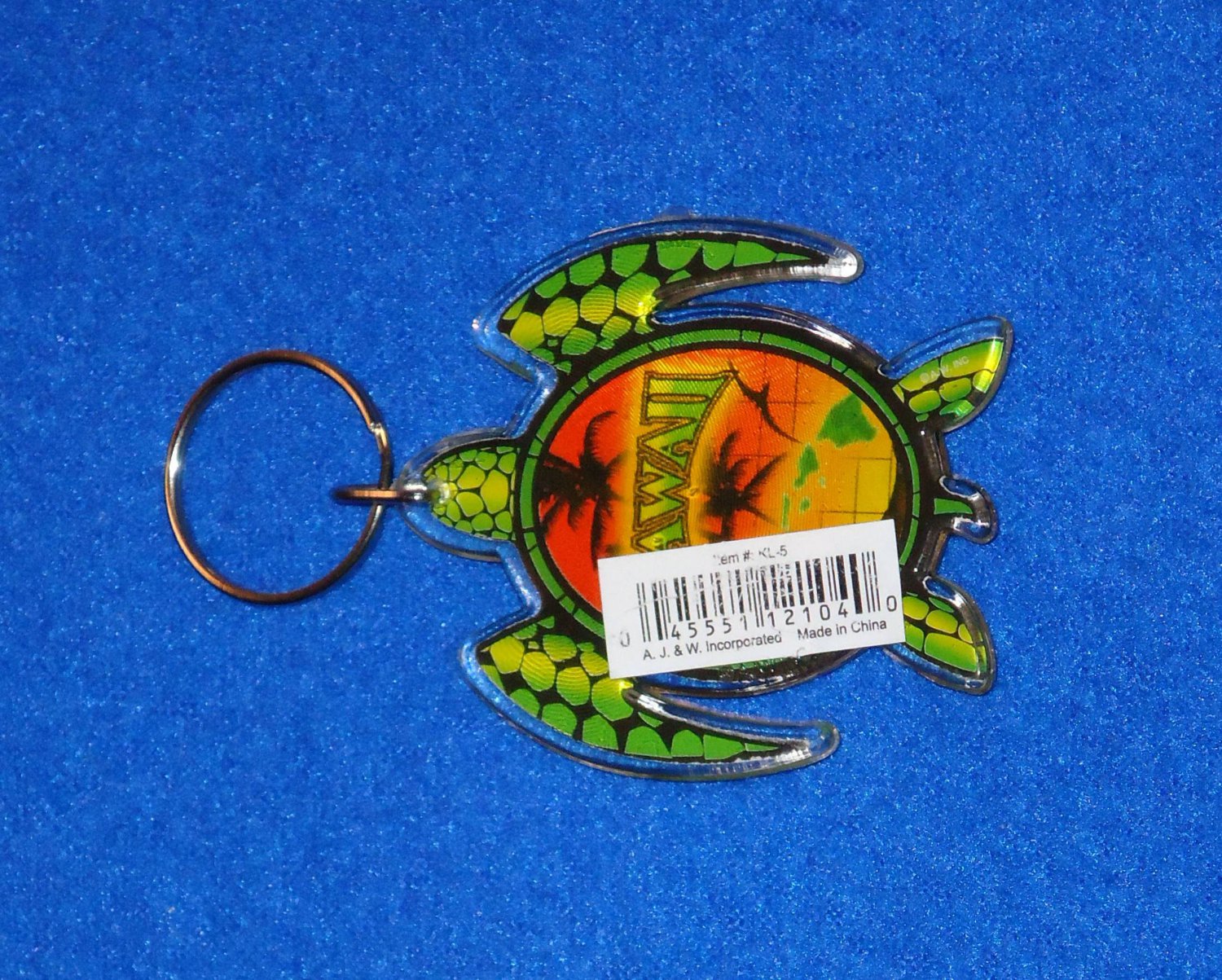 BRAND NEW AWESOME HAWAII TURTLE KEYCHAIN HAWAIIAN ISLANDS PALM TREES ...