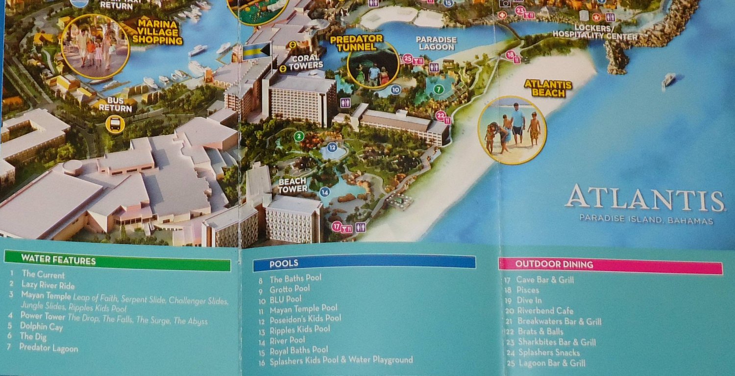 ***BRAND NEW*** ATLANTIS WATER PARK DOLPHIN CAY BROCHURE NASSAU BAHAMAS ...