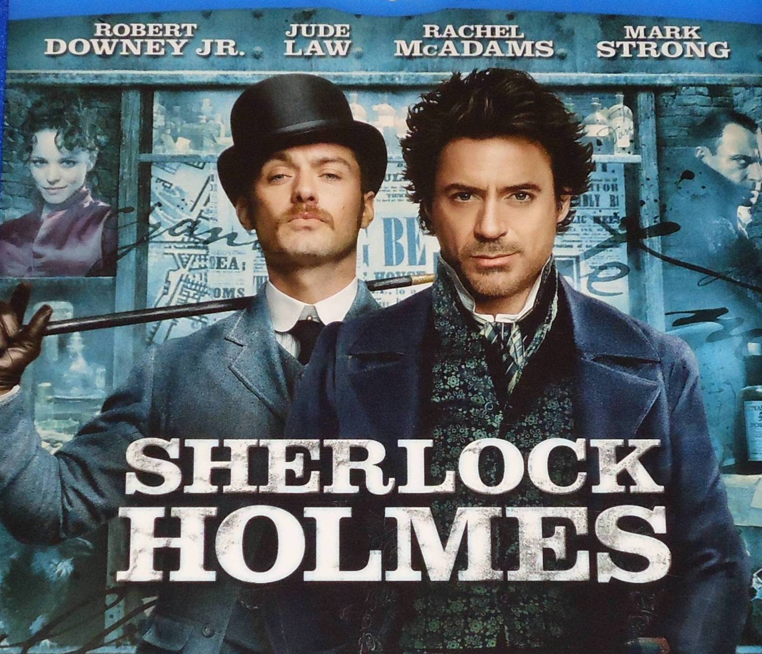 STRIKING SHERLOCK HOLMES MOVIE PLACARD ROBERT DOWNEY JR. JUDE LAW ...