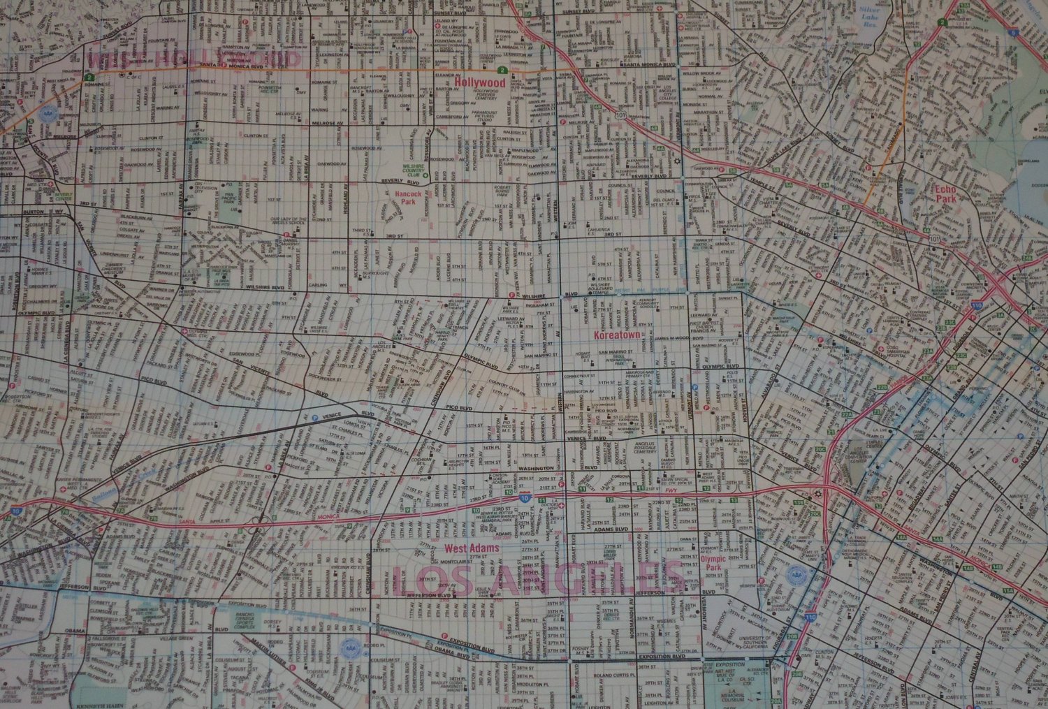 BRAND NEW AAA LOS ANGELES CITY SERIES MAP EXPOSITION PARK LAX STAPLES ...