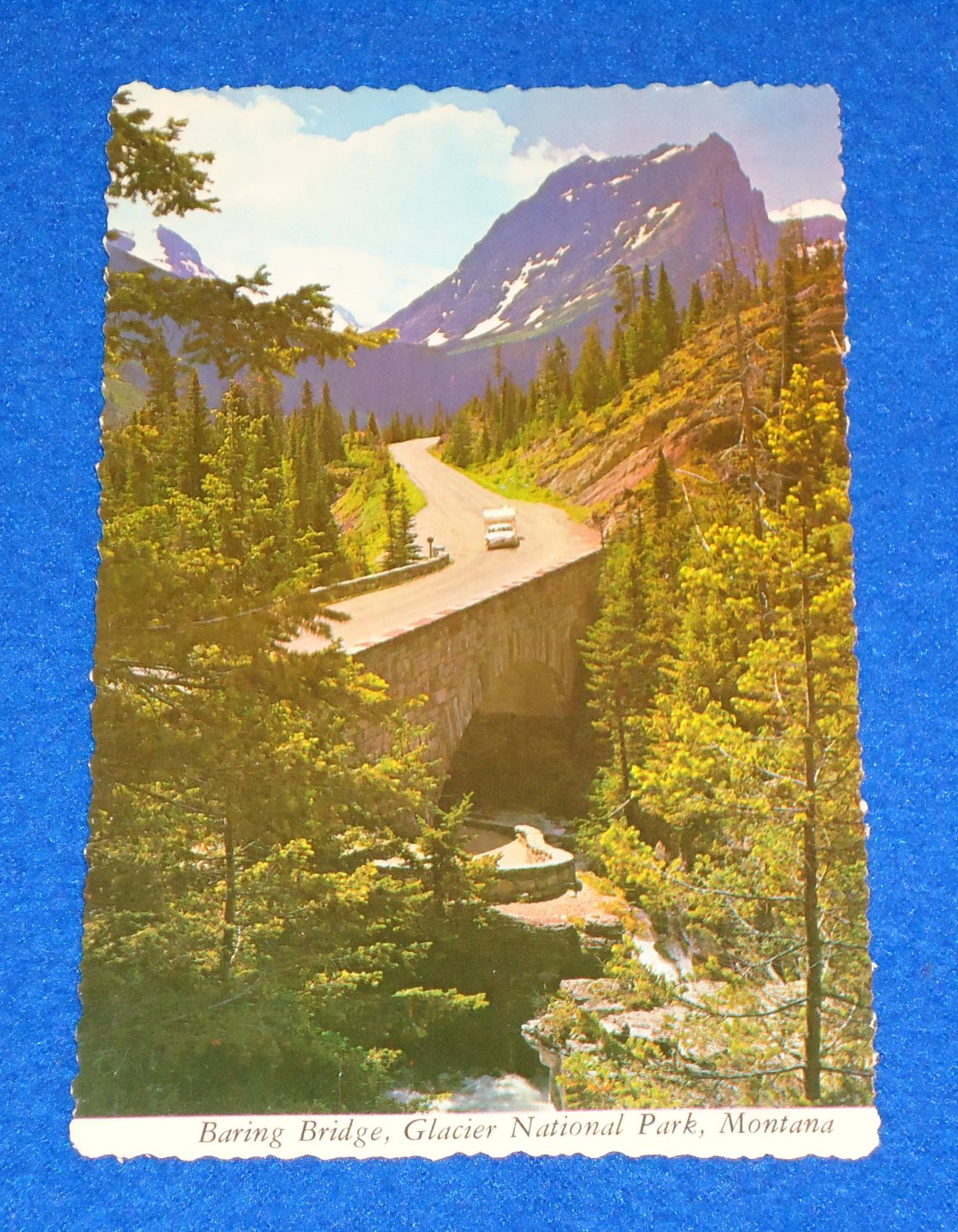 VINTAGE GLACIER NATIONAL PARK MONTANA BARING BRIDGE POSTCARD CITADEL ...