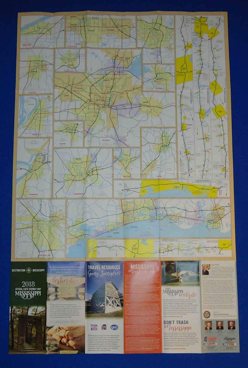 BRAND NEW 2018 MISSISSIPPI OFFICIAL STATE HIGHWAY MAP EXCELLENT ...