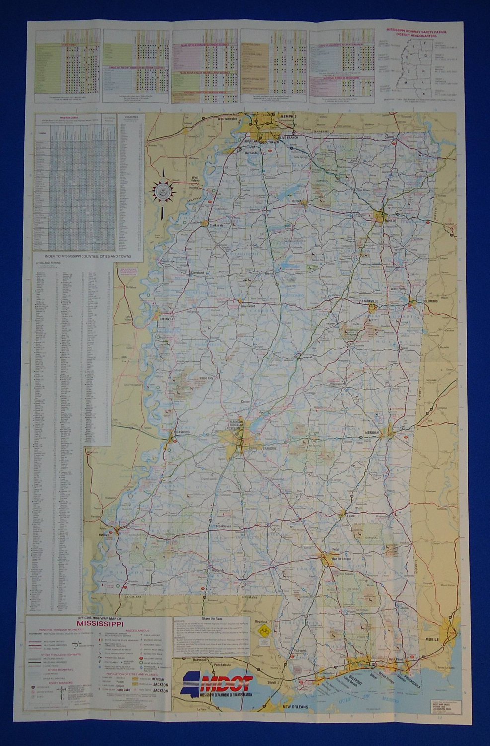BRAND NEW 2018 MISSISSIPPI OFFICIAL STATE HIGHWAY MAP EXCELLENT ...
