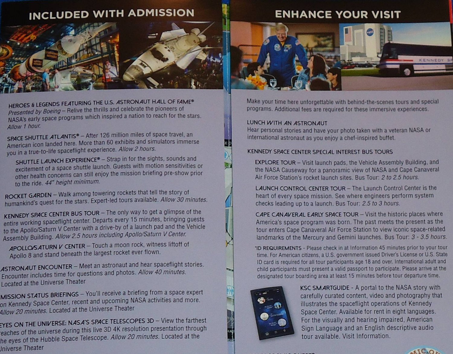 *BRAND NEW* KENNEDY SPACE CENTER BROCHURE NASA SPACE SHUTTLE ATLANTIS ...