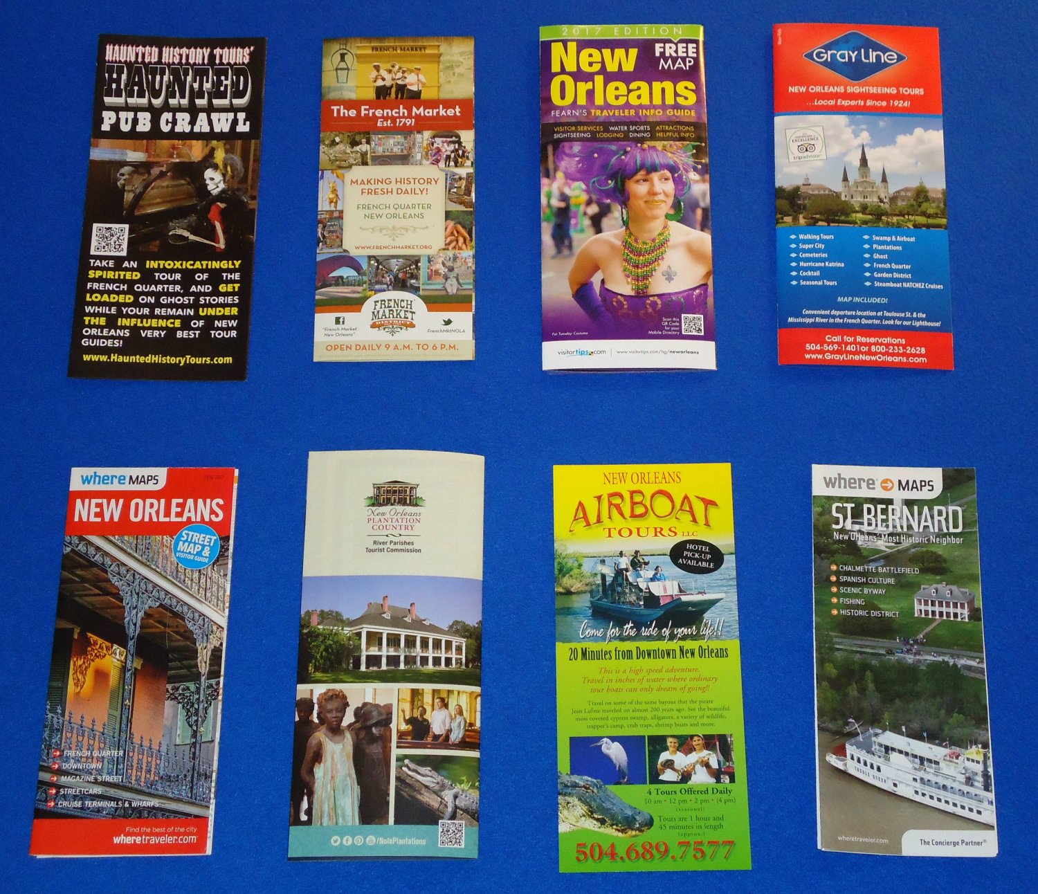 *BRAND NEW* HUGE LOT OF NEW ORLEANS & LOUISIANA BROCHURES & MAPS FRENCH ...