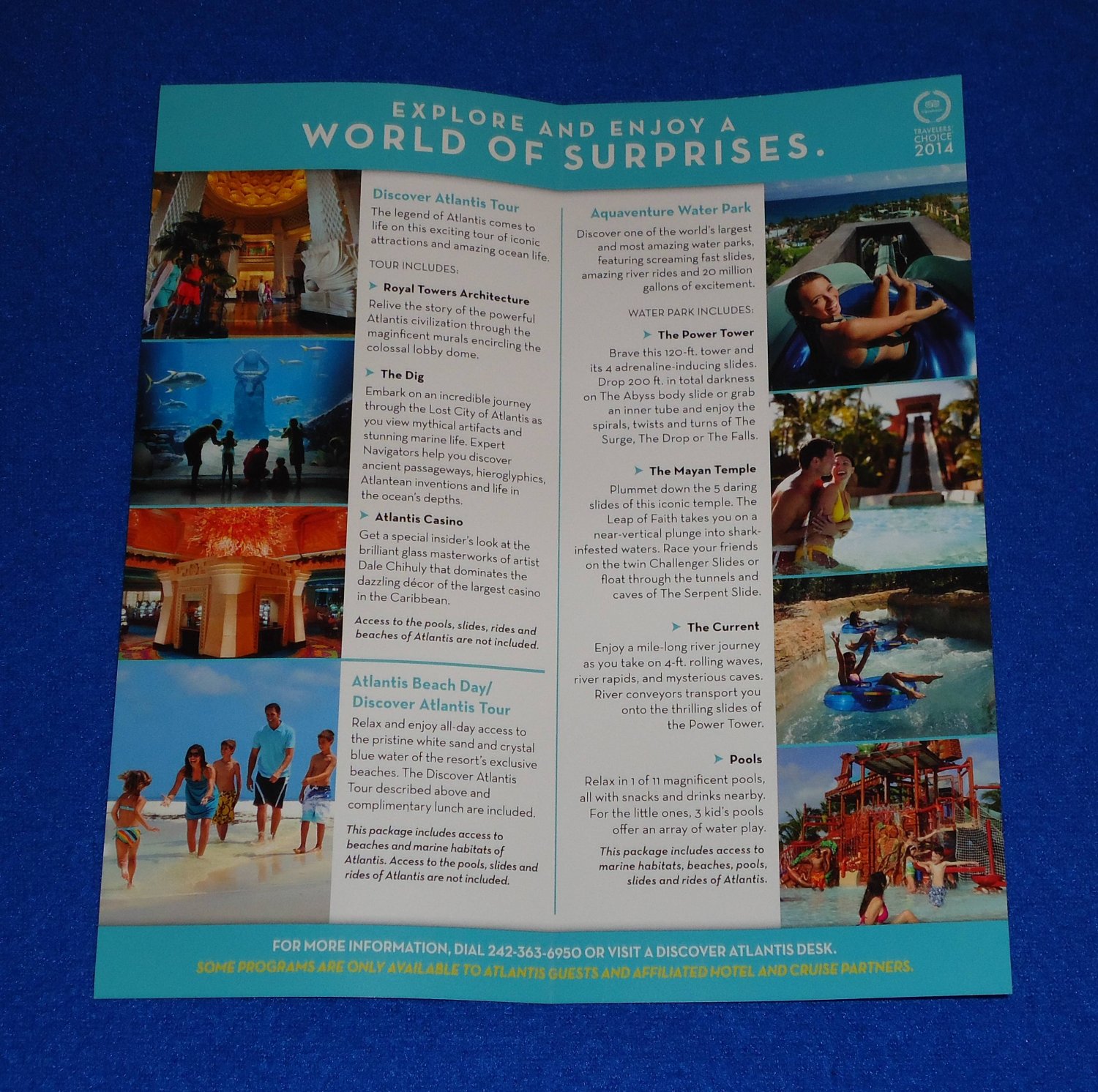 *BRAND NEW* DISCOVER ATLANTIS WATER PARK BROCHURE NASSAU BAHAMAS ...