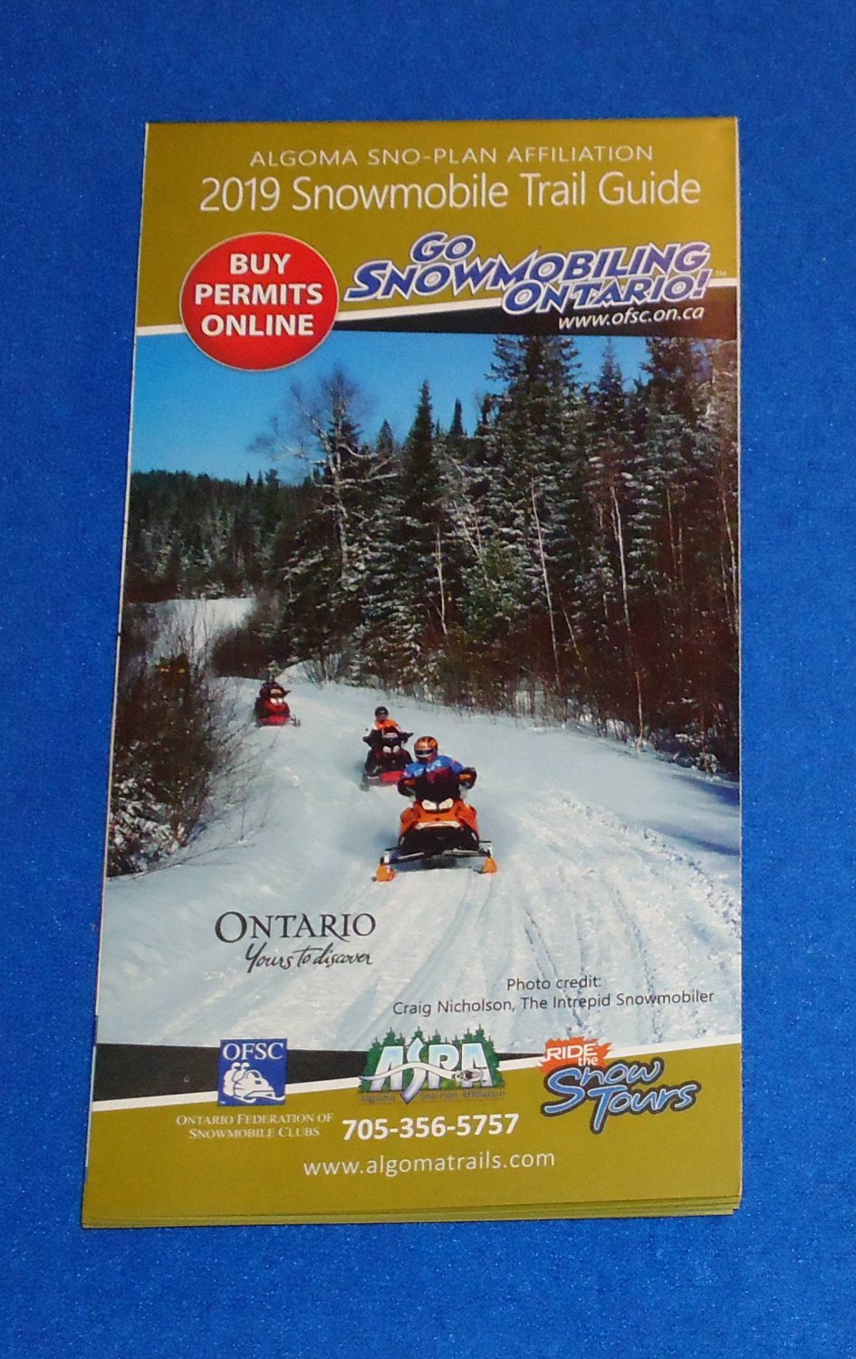 BRAND NEW ONTARIO ALGOMA SNO-PLAN AFFILIATION 2019 SNOWMOBILE TRAIL ...