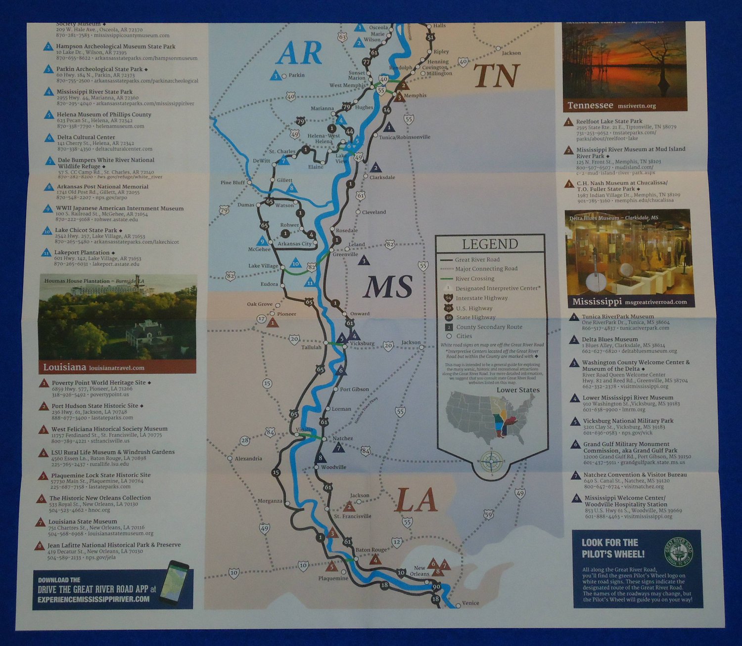 BRAND NEW GREAT RIVER ROAD NATIONAL SCENIC BYWAY ALONG MISSISSIPPI ...