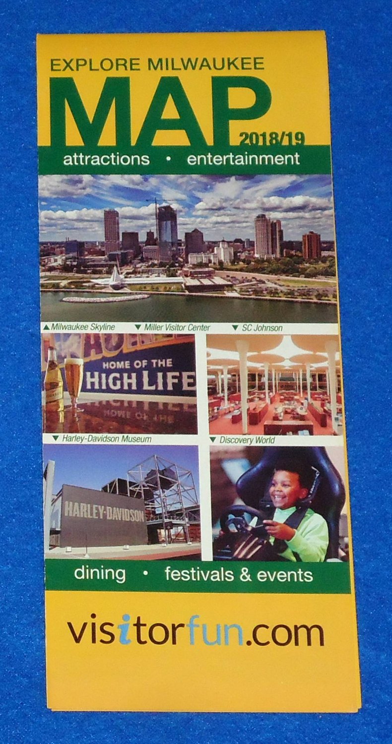 BRAND NEW WONDERFUL EXPLORE MILWAUKEE VISITOR FUN MAP FLYER WISCONSIN ...