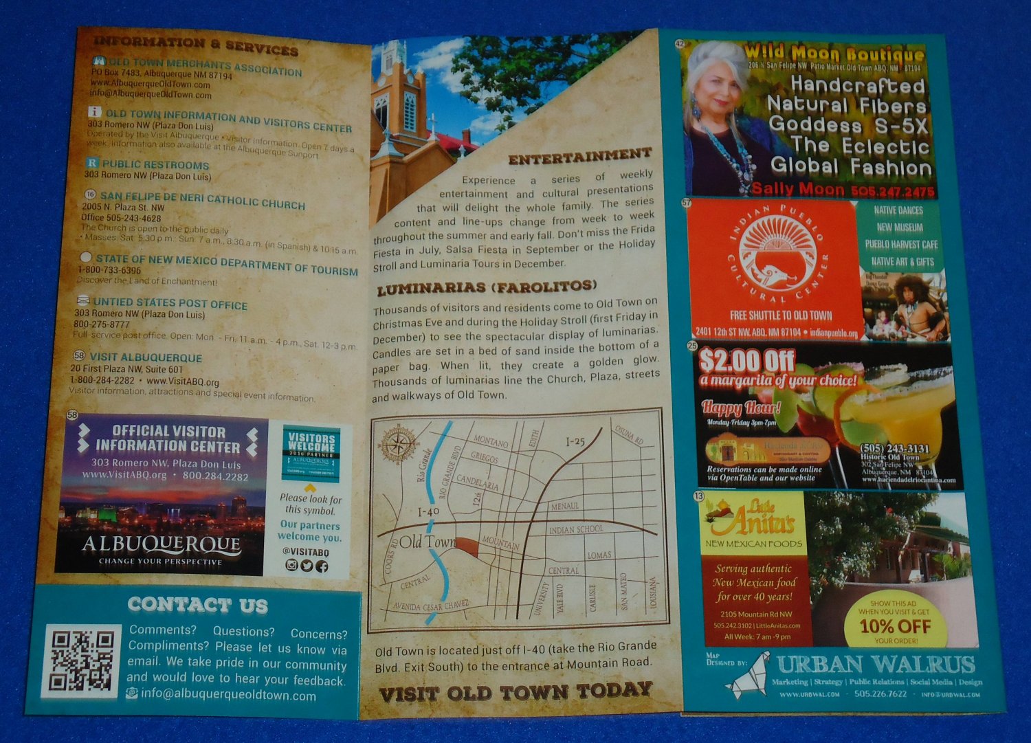 BRAND NEW REMARKABLE NEW MEXICO ALBUQUERQUE HISTORIC OLD TOWN PAMPHLET ...