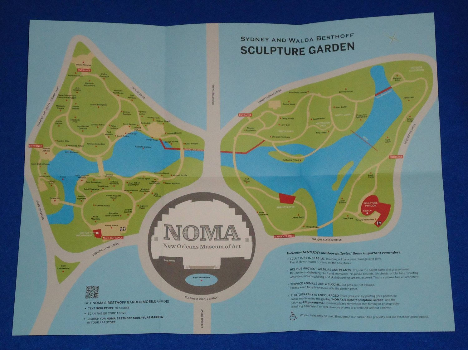 BRAND NEW STUPENDOUS NEW ORLEANS MUSEUM OF ART MAP FLYER + BONUS CITY ...