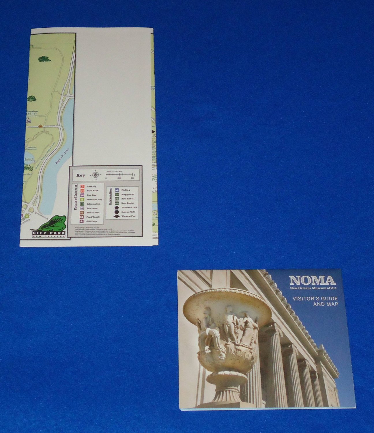 BRAND NEW STUPENDOUS NEW ORLEANS MUSEUM OF ART MAP FLYER + BONUS CITY ...